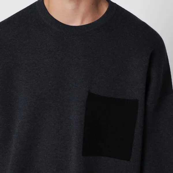 Loewe Charcoal Jumper In Cotton Blend