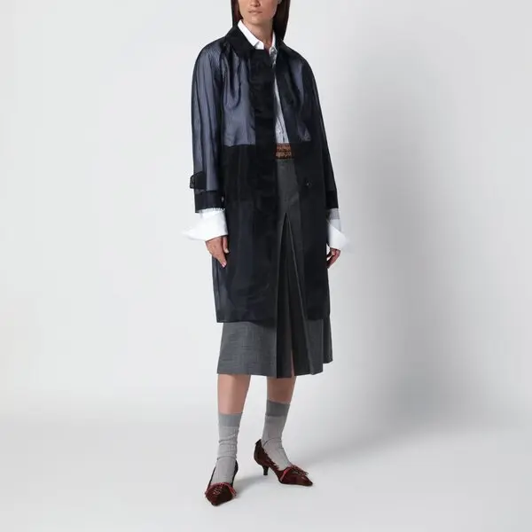 Prada Single-breasted Overcoat In Crinoline