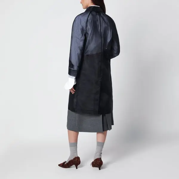 Prada Single-breasted Overcoat In Crinoline