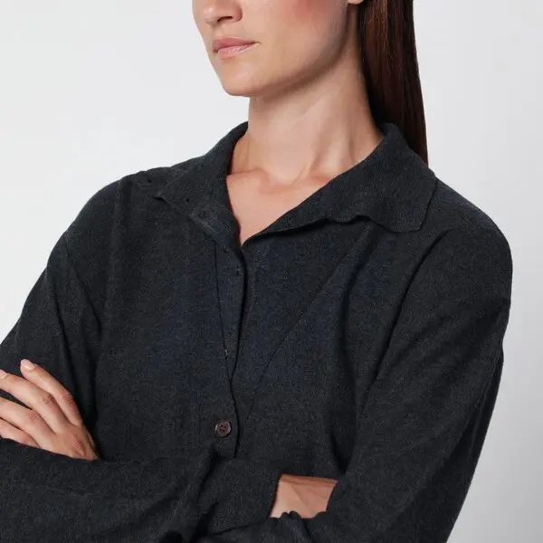 Source Unknown Merino Wool Collared Cardigan