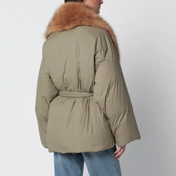 Source Unknown Puffer Jacket With Faux Fur Collar