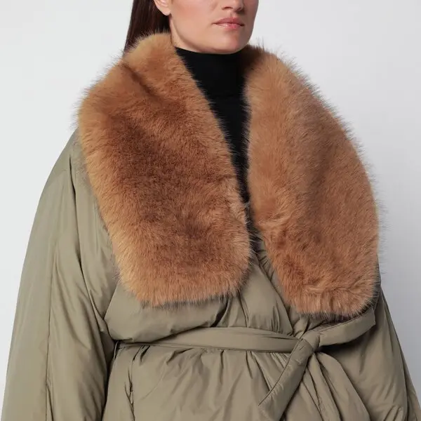 Source Unknown Puffer Jacket With Faux Fur Collar