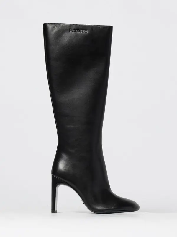 Patrizia Pepe Knee High Leather Boots With Block Heel