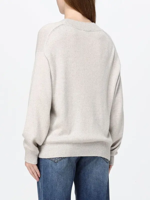 Brunello Cucinelli Sequin-embellished V-neck Cashmere And Silk Sweater
