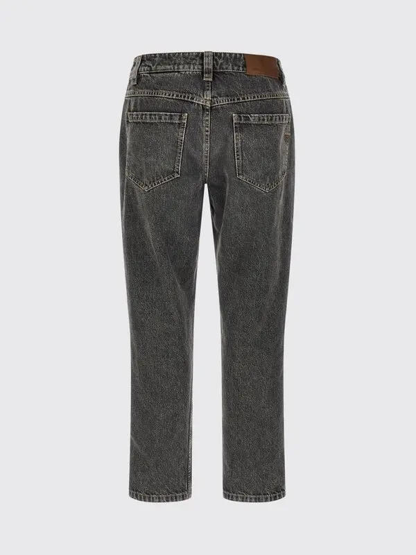 Brunello Cucinelli High-waisted Straight Leg Jeans In Cotton Denim