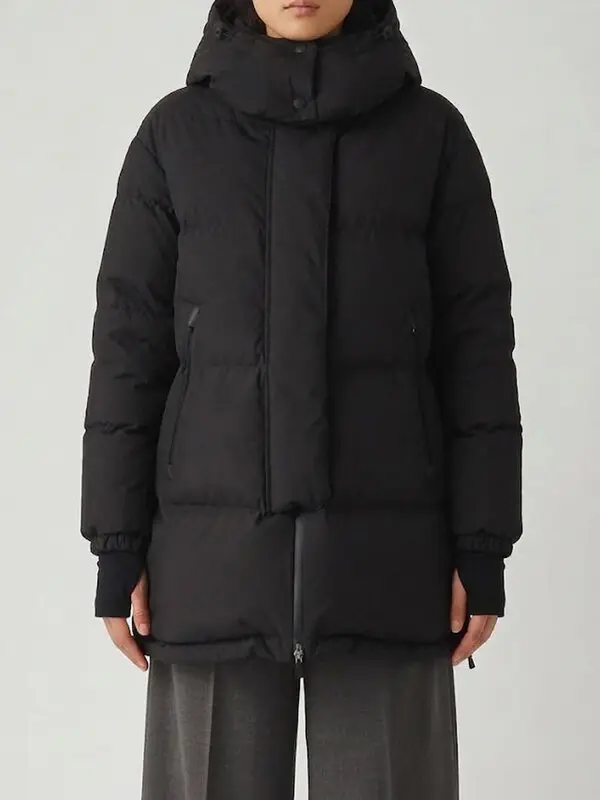 Herno Short Hooded Quilted Nylon Down Jacket With Water-repellent Finish - Black