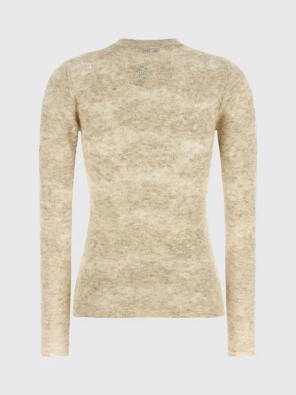 Brunello Cucinelli Slim Fit Open-knit Crewneck Sweater In Silk And Wool Blend - Beige