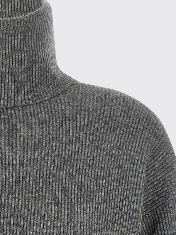 Brunello Cucinelli Ribbed Turtleneck Jumper - Grey