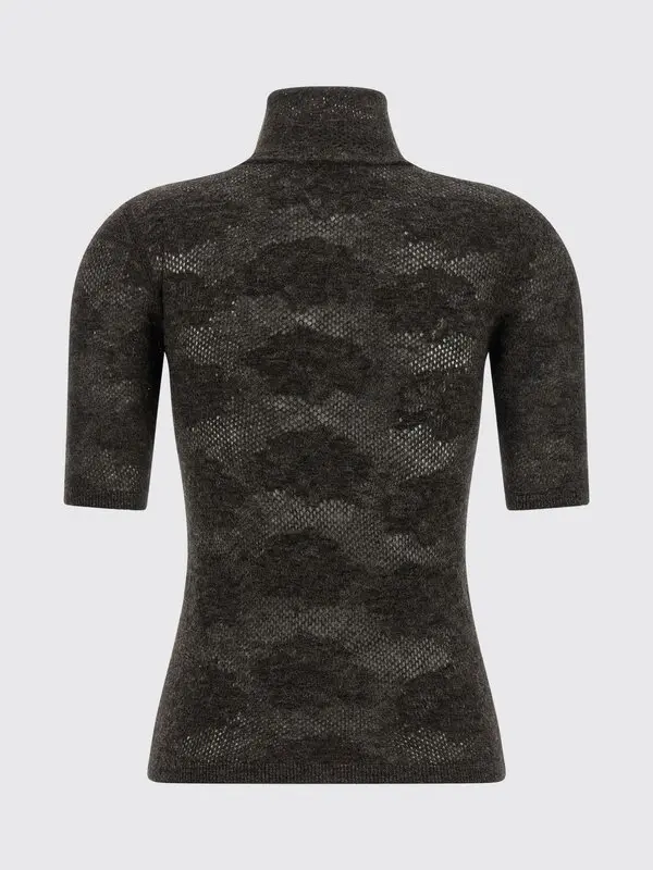 Brunello Cucinelli Lace Knit Turtleneck - Brown