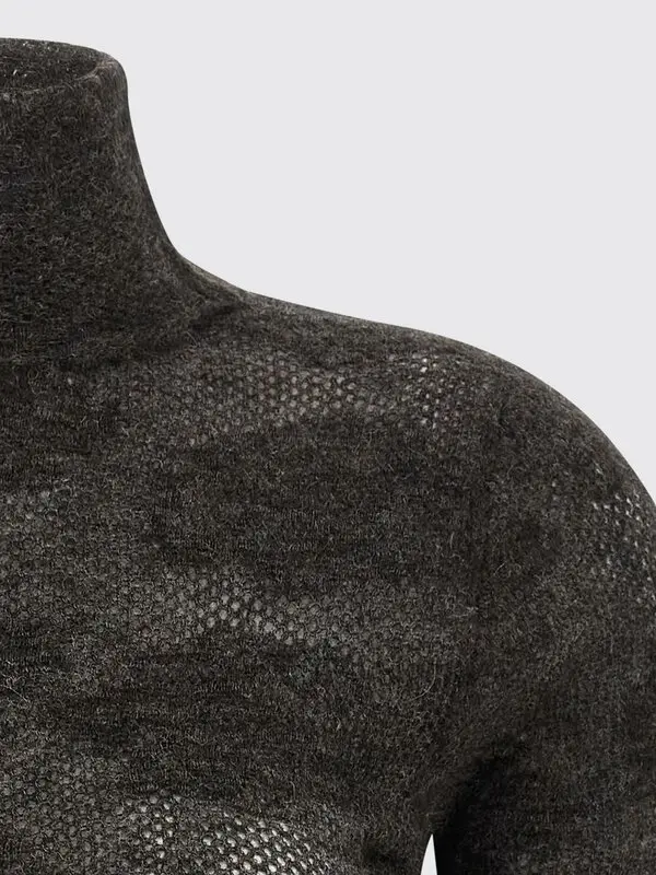 Brunello Cucinelli Lace Knit Turtleneck - Brown