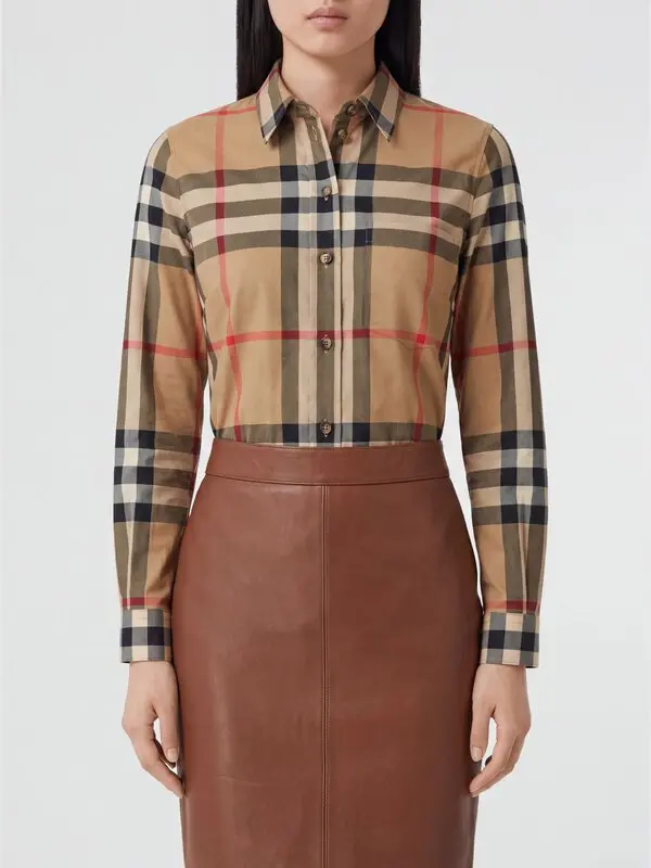 Burberry Long-sleeved Iconic Check Cotton Shirt