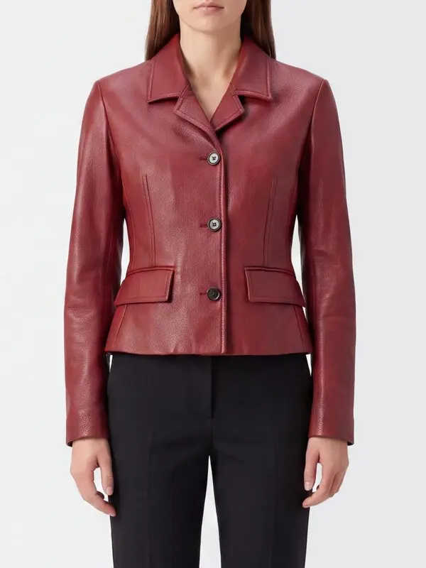 FERRAGAMO Slim Fit Single-breasted Lambskin Leather Jacket With Lapels