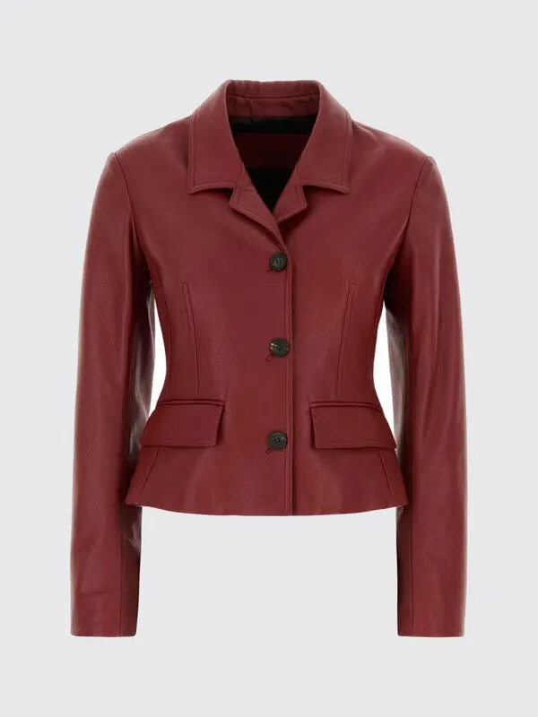 FERRAGAMO Slim Fit Single-breasted Lambskin Leather Jacket With Lapels