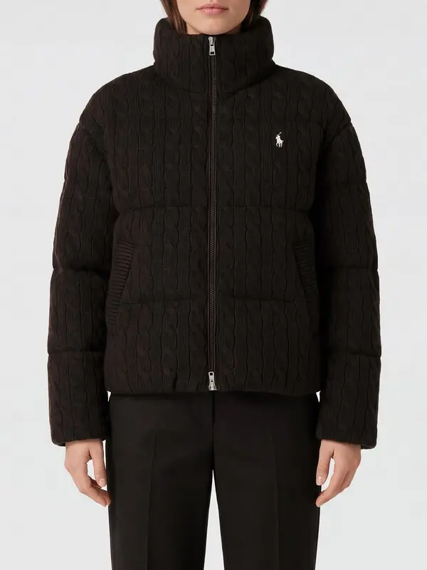 Polo Ralph Lauren Quilted Wool And Cashmere Jacket With Pony Logo - Burnt