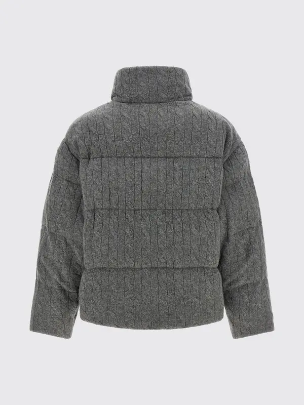 Polo Ralph Lauren Quilted Wool And Cashmere Jacket With Pony Logo - Grey