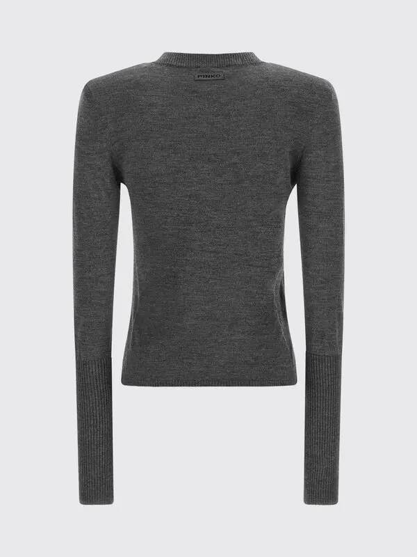 Pinko Slim Fit Pure Wool Long-sleeved Crewneck Sweater