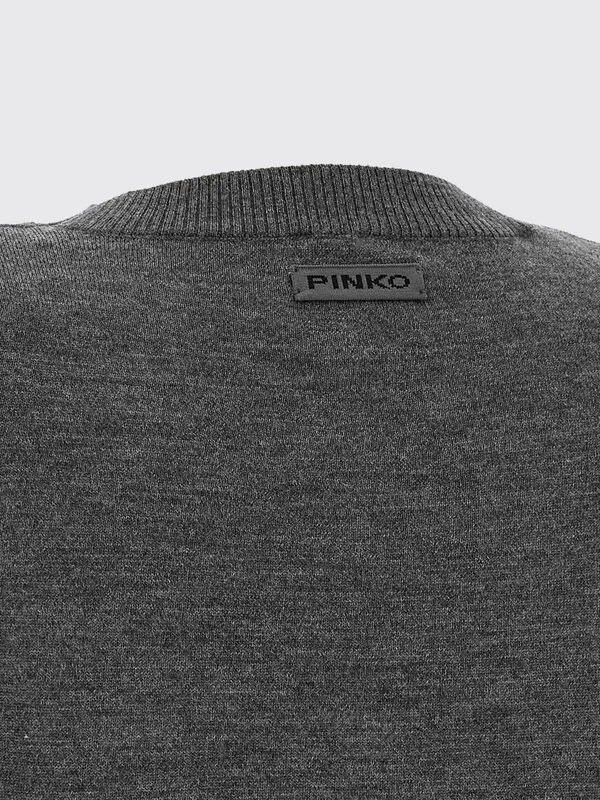 Pinko Slim Fit Pure Wool Long-sleeved Crewneck Sweater