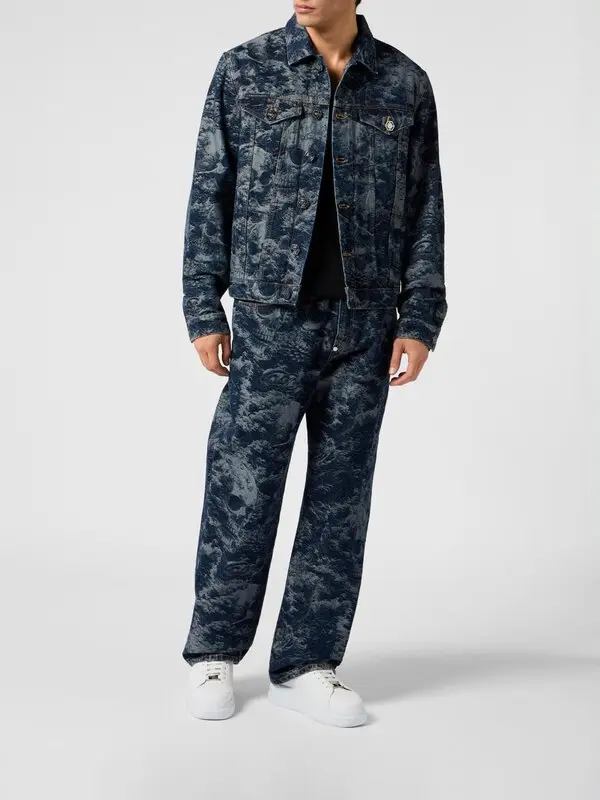 Philipp Plein Abstract Denim Jacket