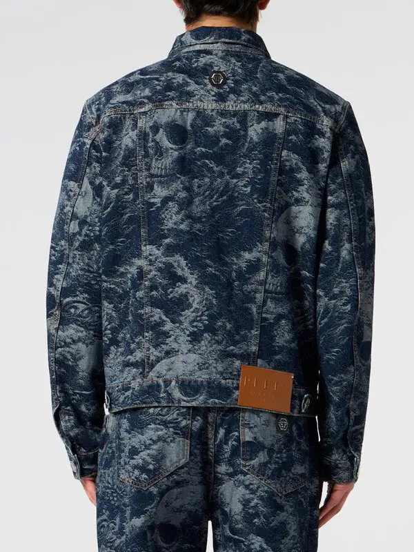 Philipp Plein Abstract Denim Jacket
