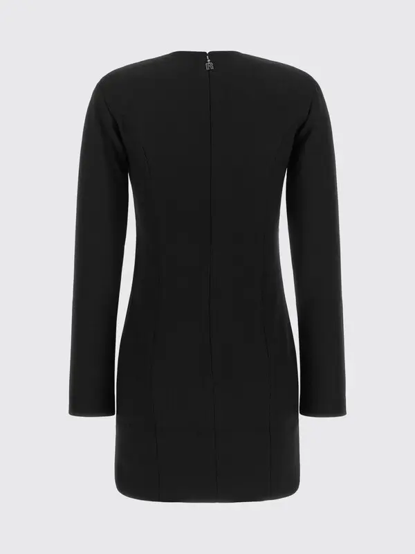 ROTATE BY BIRGER CHRISTENSEN Crêpe Sheath Mini Dress With Floral Appliqu