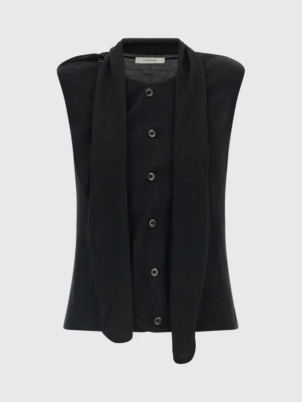 LEMAIRE Sleeveless Button-front Waistcoat With Tie Detail