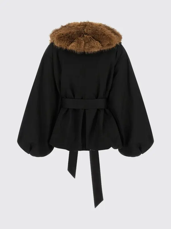 ROTATE BY BIRGER CHRISTENSEN Faux Fur Shawl Collar Coat