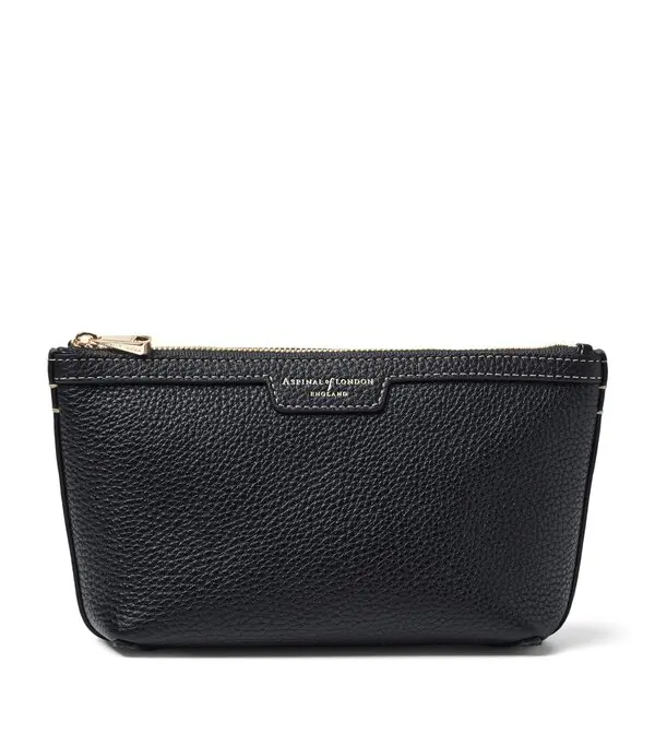 ASPINAL OF LONDON Leather Hudson Cosmetics Bag - Black