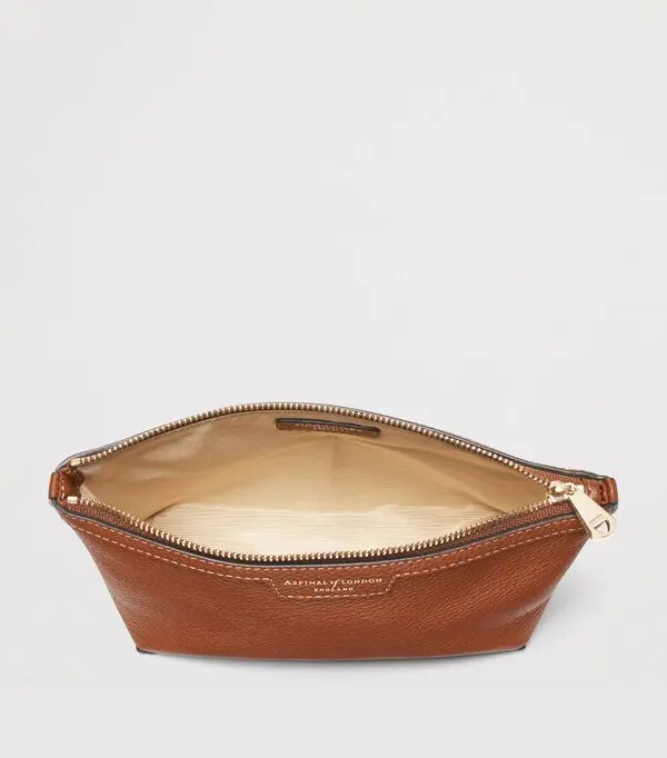 ASPINAL OF LONDON Leather Hudson Cosmetics Bag - Brown