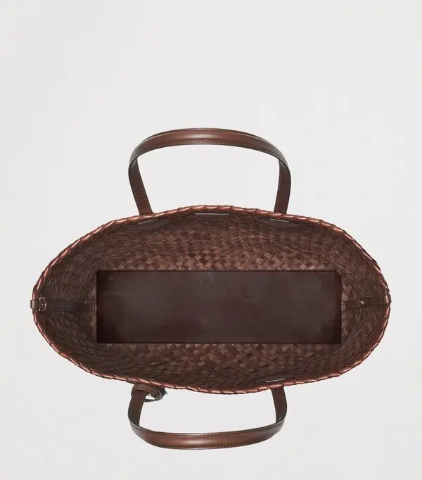 ASPINAL OF LONDON Large Woven Leather Tote Bag