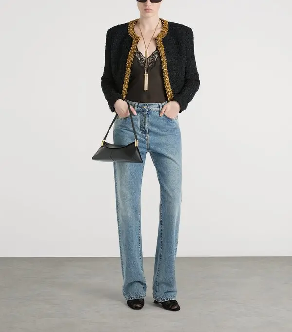 Balmain Small Leather 64-83 Shoulder Bag