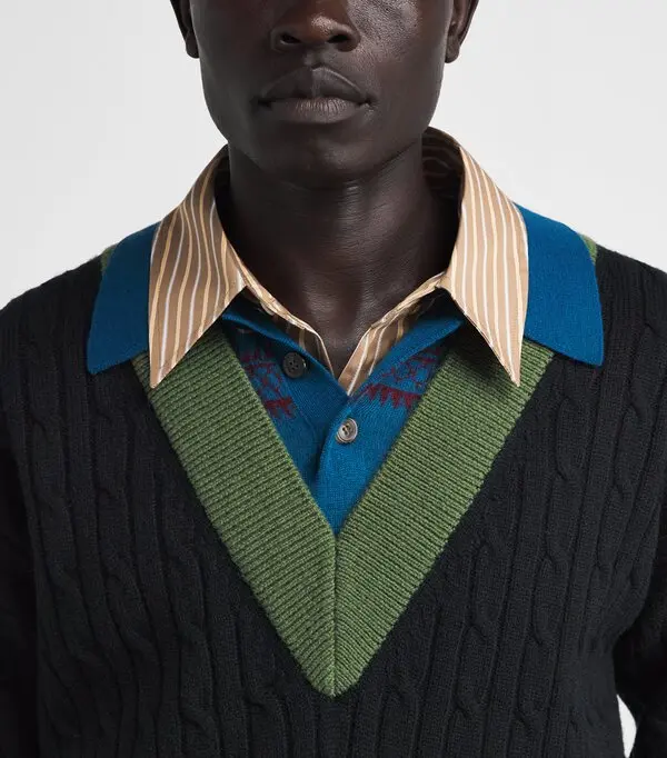 Dries Van Noten Wool-cotton Layered Sweater