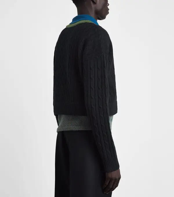 Dries Van Noten Wool-cotton Layered Sweater