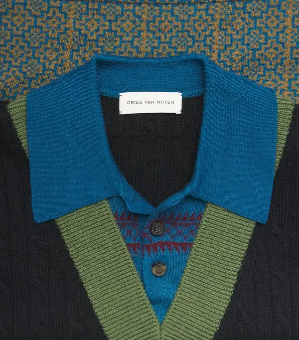 Dries Van Noten Wool-cotton Layered Sweater