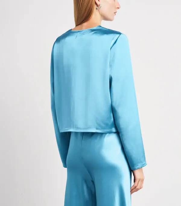 LESET Barb Satin Cardigan