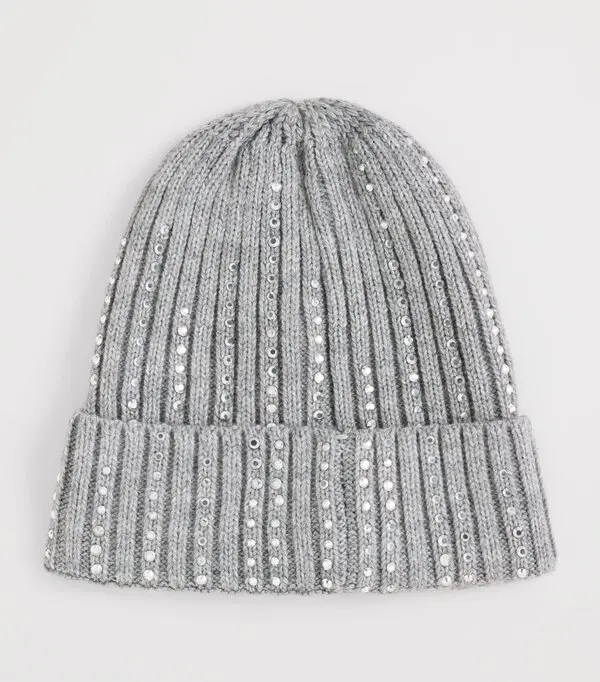 Monnalisa Embellished Knit Hat