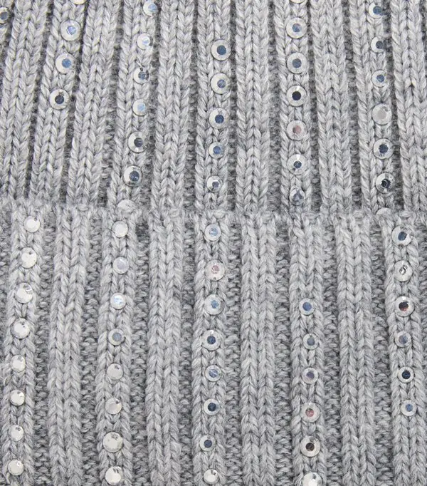 Monnalisa Embellished Knit Hat
