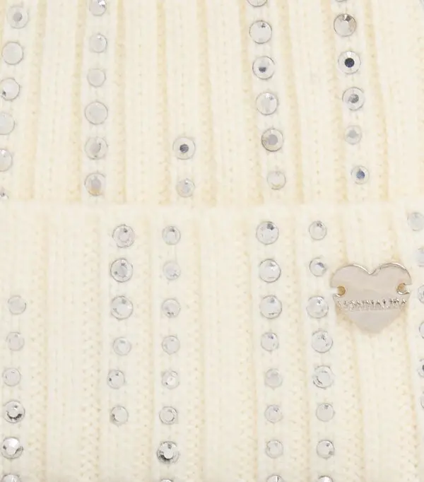 Monnalisa Embellished Knit Hat