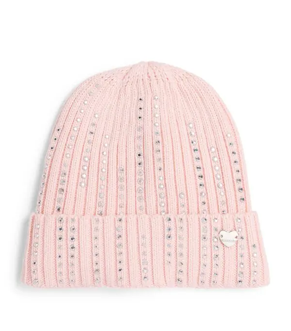 Monnalisa Embellished Knit Beanie
