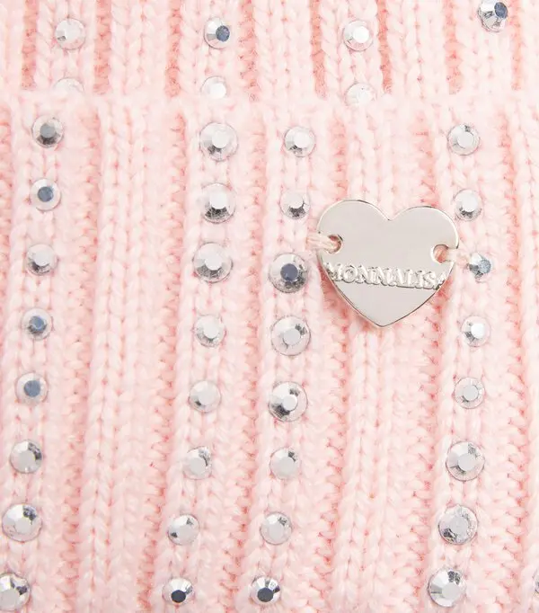 Monnalisa Embellished Knit Beanie