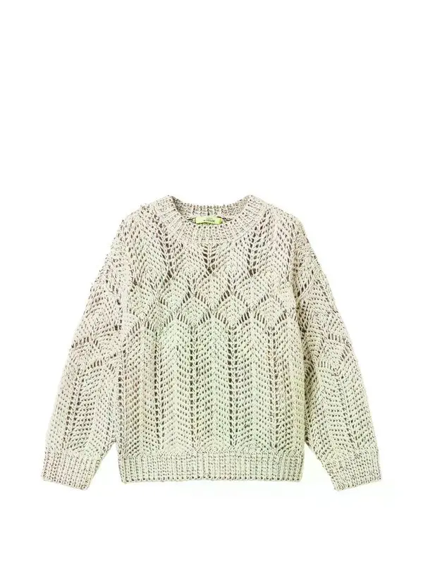 TWINSET Myfo Wool Blend Jumper With Embroidery And Rhinestones