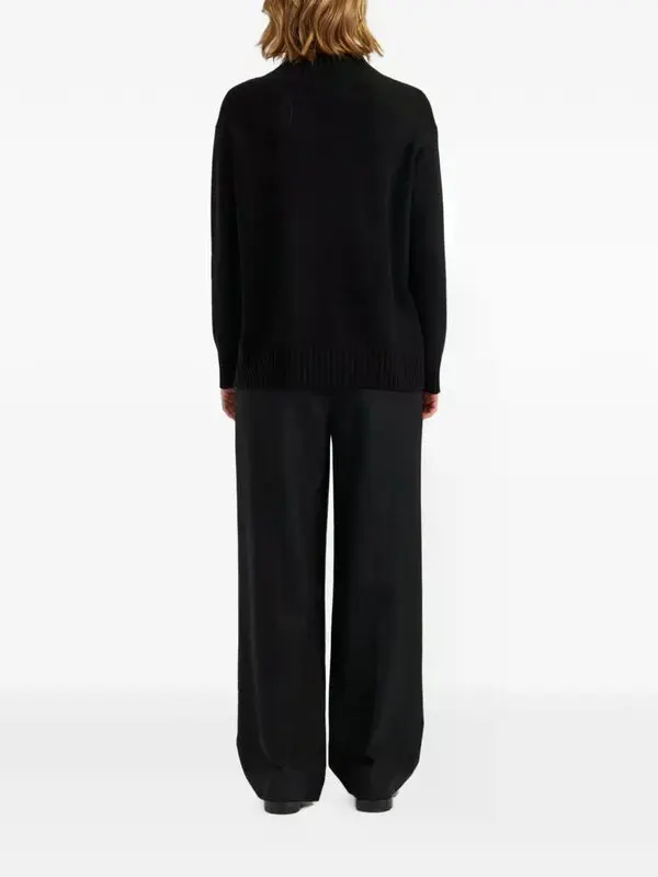 Chinti & Parker Ribbed-knit Wrap-neck Sweater