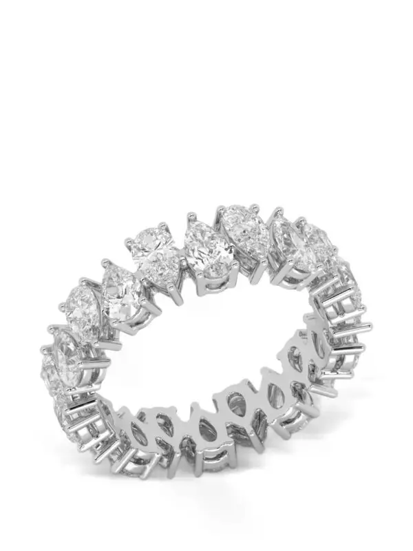 SOLO FOR DIAMONDS Pear-cut Diamond Eternity Ring In 14k Gold