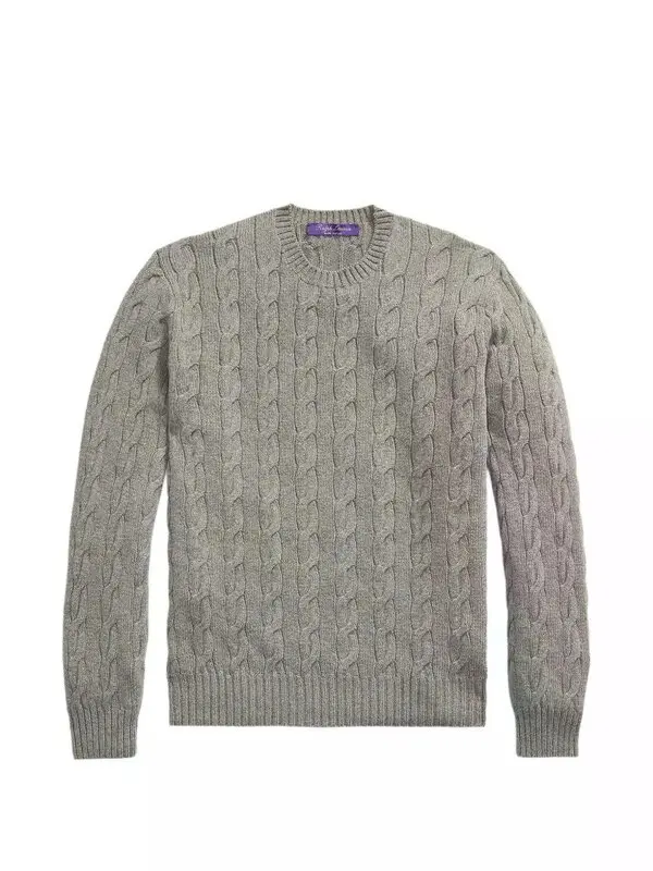 Ralph Lauren Purple Label Cashmere Cable-knit Crew Neck Sweater