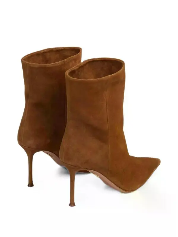 AQUAZZURA Pointed-toe Suede Ankle Boots