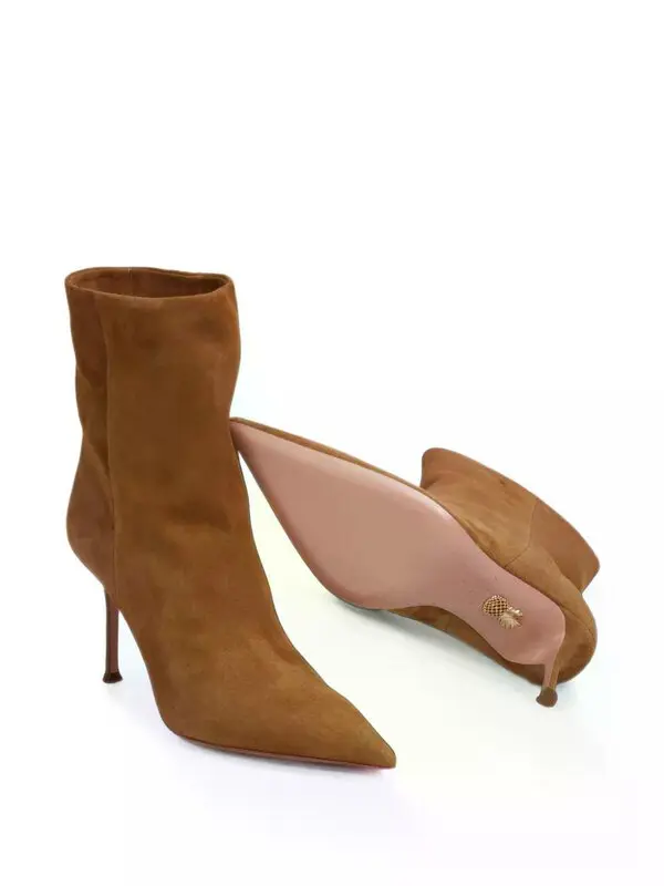 AQUAZZURA Pointed-toe Suede Ankle Boots