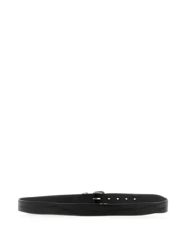 ZERBINI CLAUDIO Aged Engraved Leather Belt