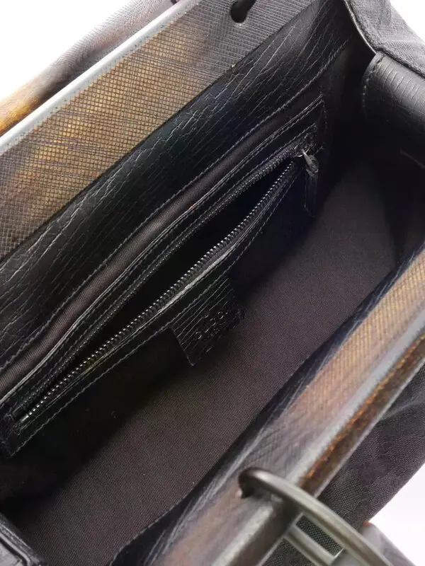 Gucci 2000s Gg Monogram Wood Handbag
