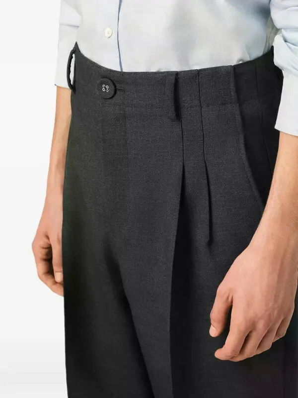 AMI Paris High-waisted Carrot-fit Wool Trousers