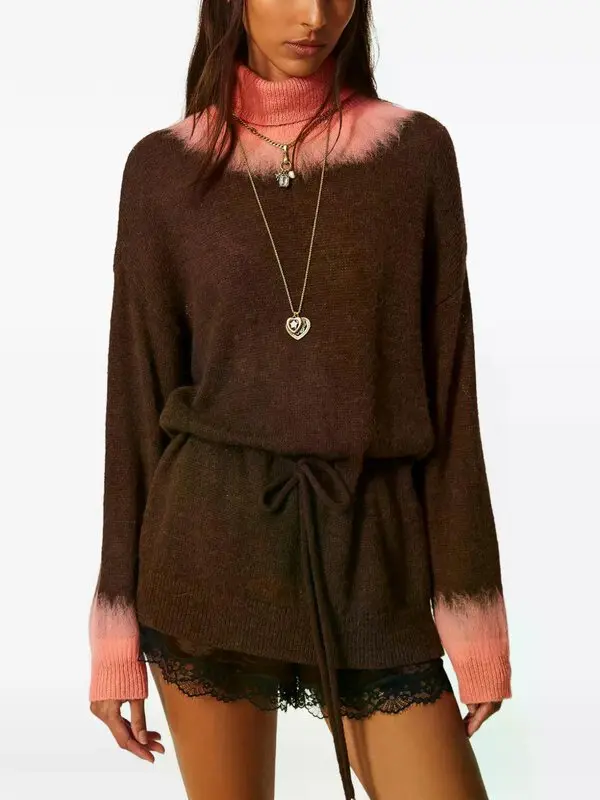 TWINSET Two-tone Wool-blend Maxi Sweater