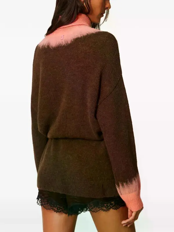 TWINSET Two-tone Wool-blend Maxi Sweater